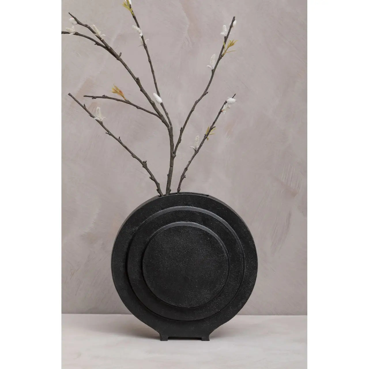 Large Modern Black Round Metal Vase – The Lighting Vault