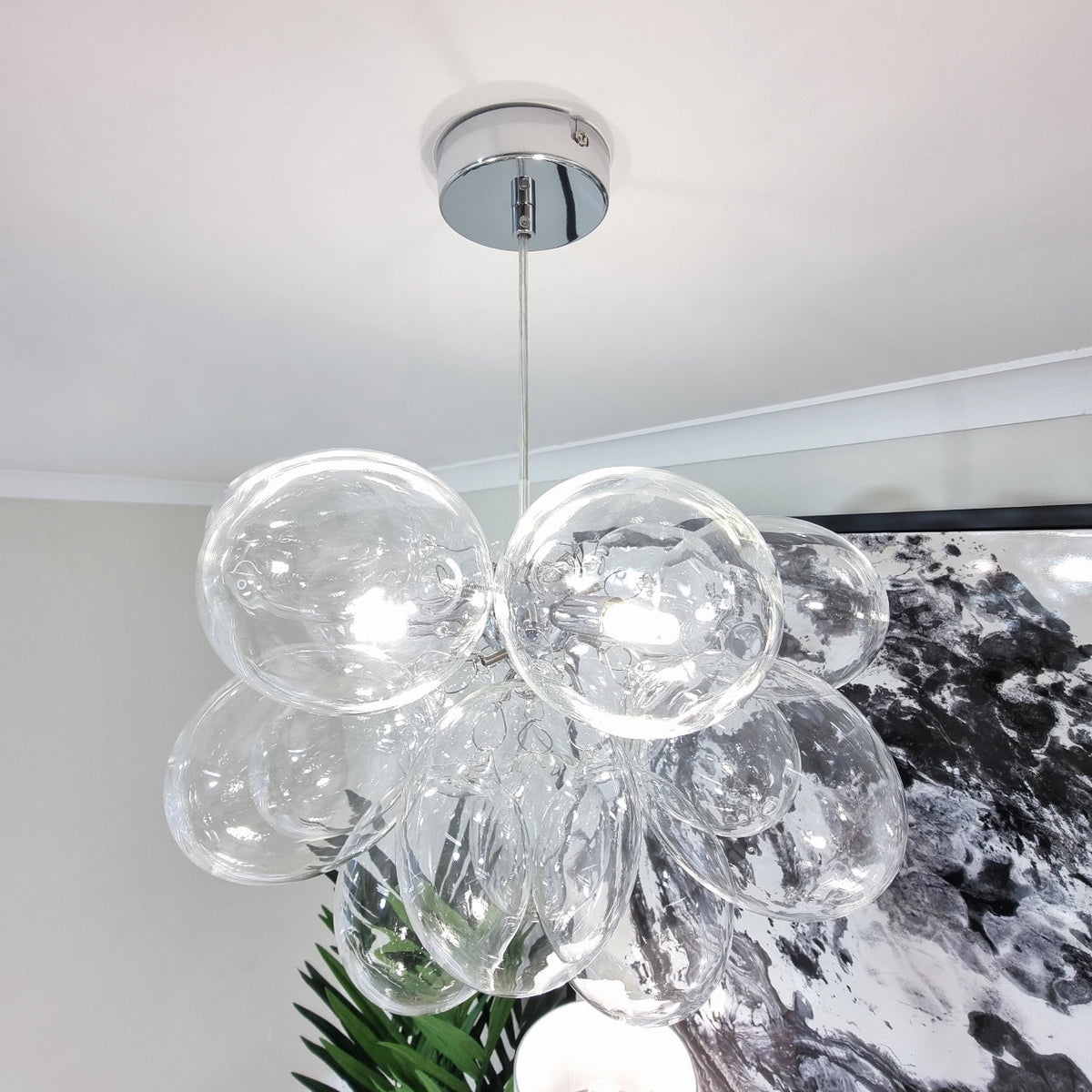 Loxton Clear Bubble Glass Pendant Light | 2 Sizes – The Lighting Vault