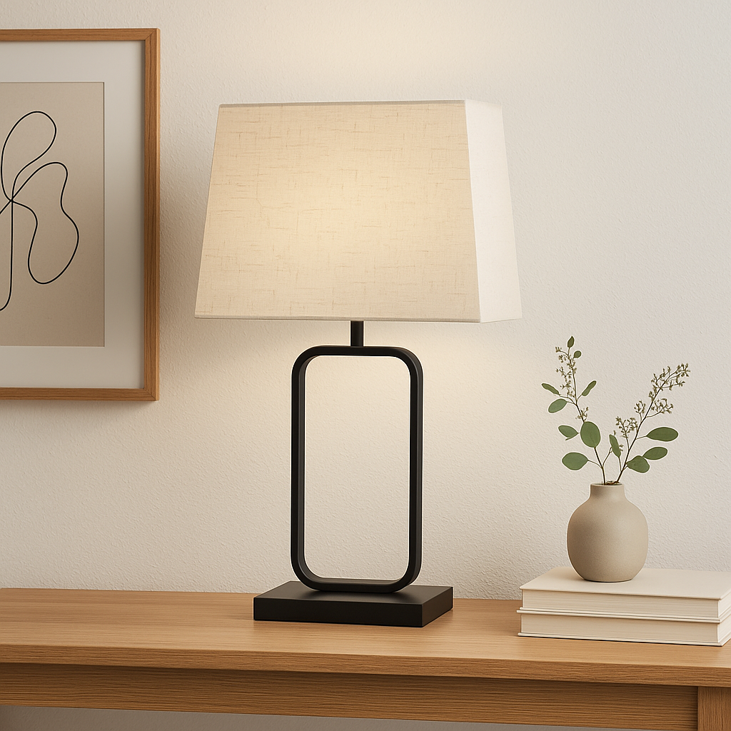 Lucas Matt Black Tall Table Lamp – The Lighting Vault