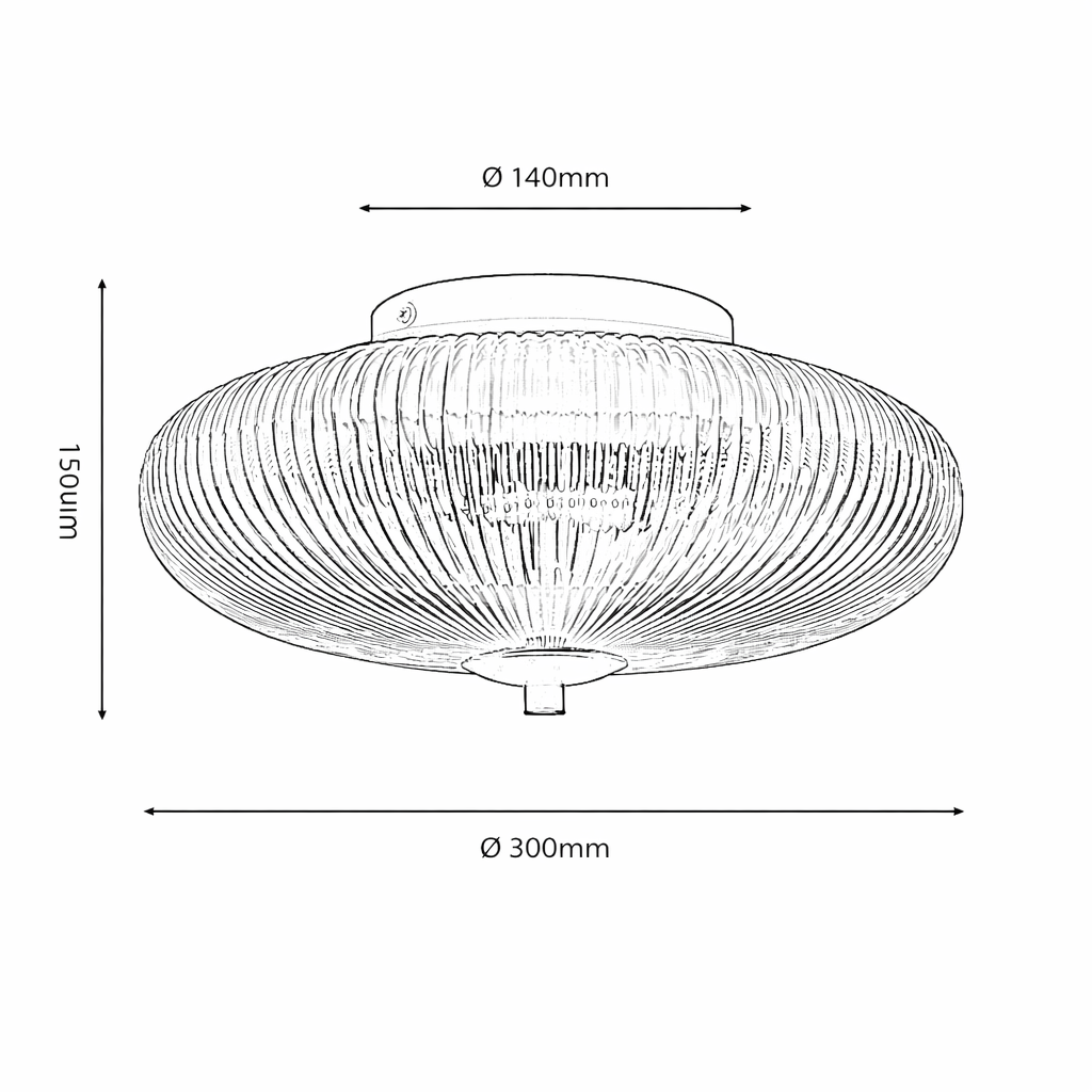 Nantwich Flush Lantern Ceiling Light | Ribbed Glass – The Lighting Vault