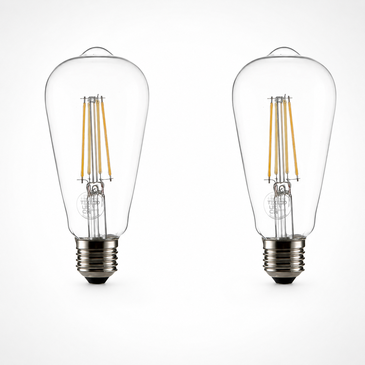 ST64 LED Filament Bulbs Pack of 2 | The Lighting Vault