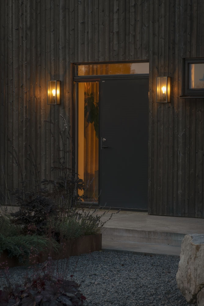 Atri Outdoor IP44 Rated Wall Light With Clear Glass Panels – The ...